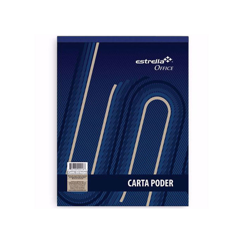 Block Carta Poder 50 hojas Estrella – Papelería del Ahorro
