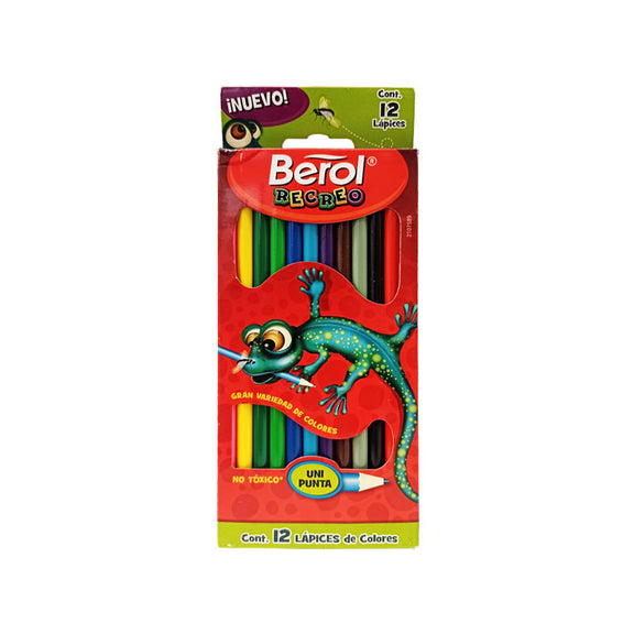 Colores Largos Redondos 12 piezas Berol – Papelería del Ahorro