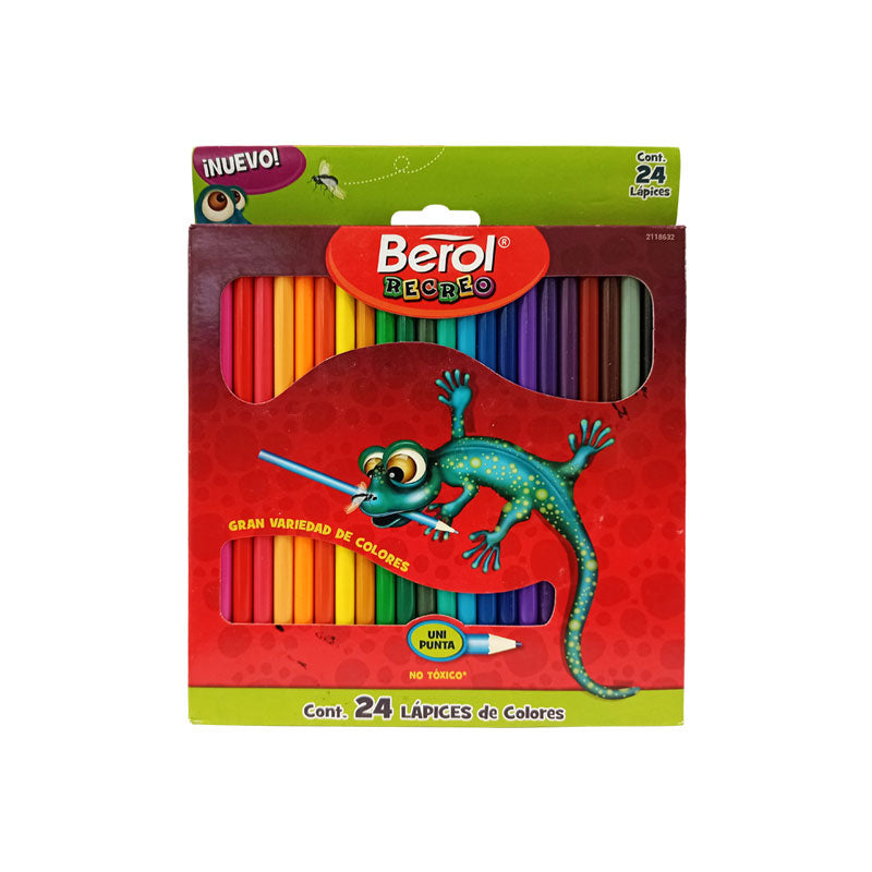 Colores Largos Redondos 24 piezas Berol – Papelería del Ahorro