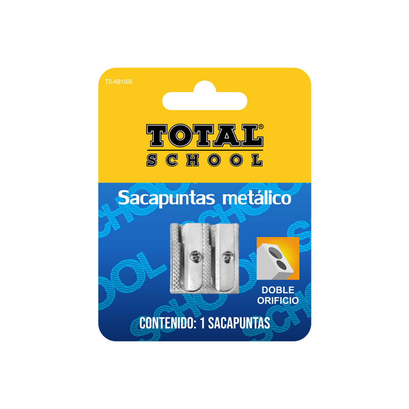 Sacapuntas Metálico 2 Orificios Hacha Total School – Papelería del Ahorro