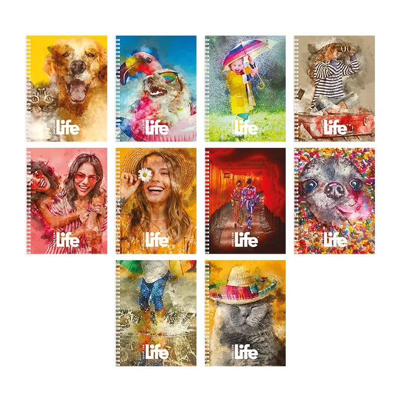 Cuaderno Profesional Doble Arillo Raya 200 hjs con Separador Life IBoo ...