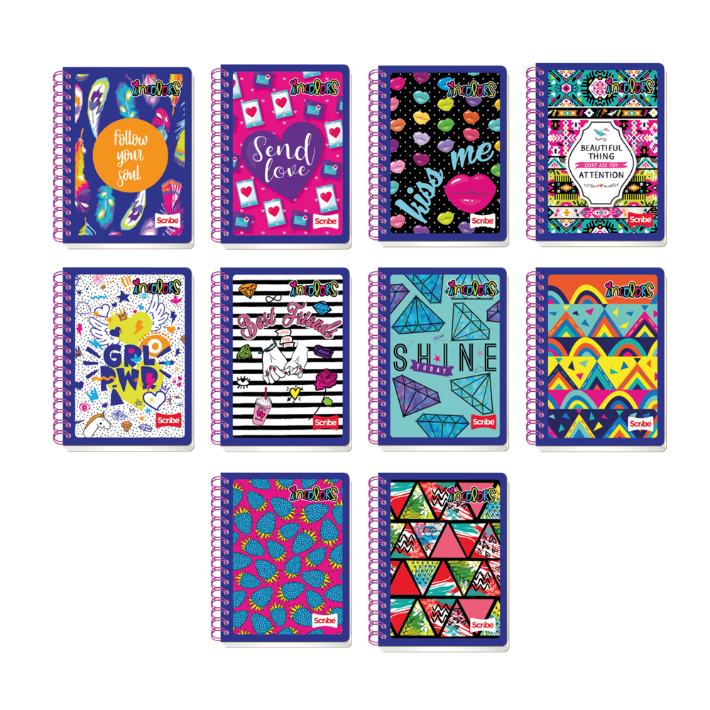 Cuaderno Francés Doble Arillo Raya 100 hjs Incolors Scribe– Papelería ...