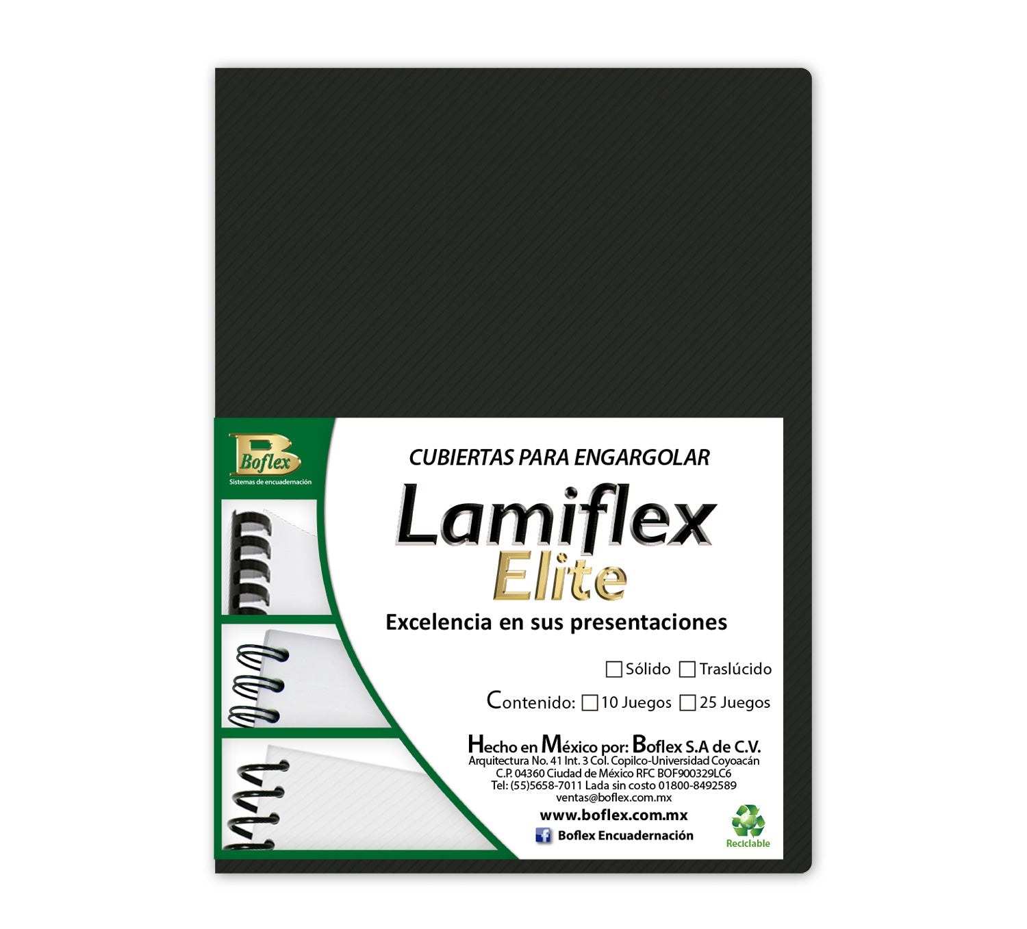 Pasta para Engargolar Laminc Carta Negro 25 juegos Lamiflex Boflex ...