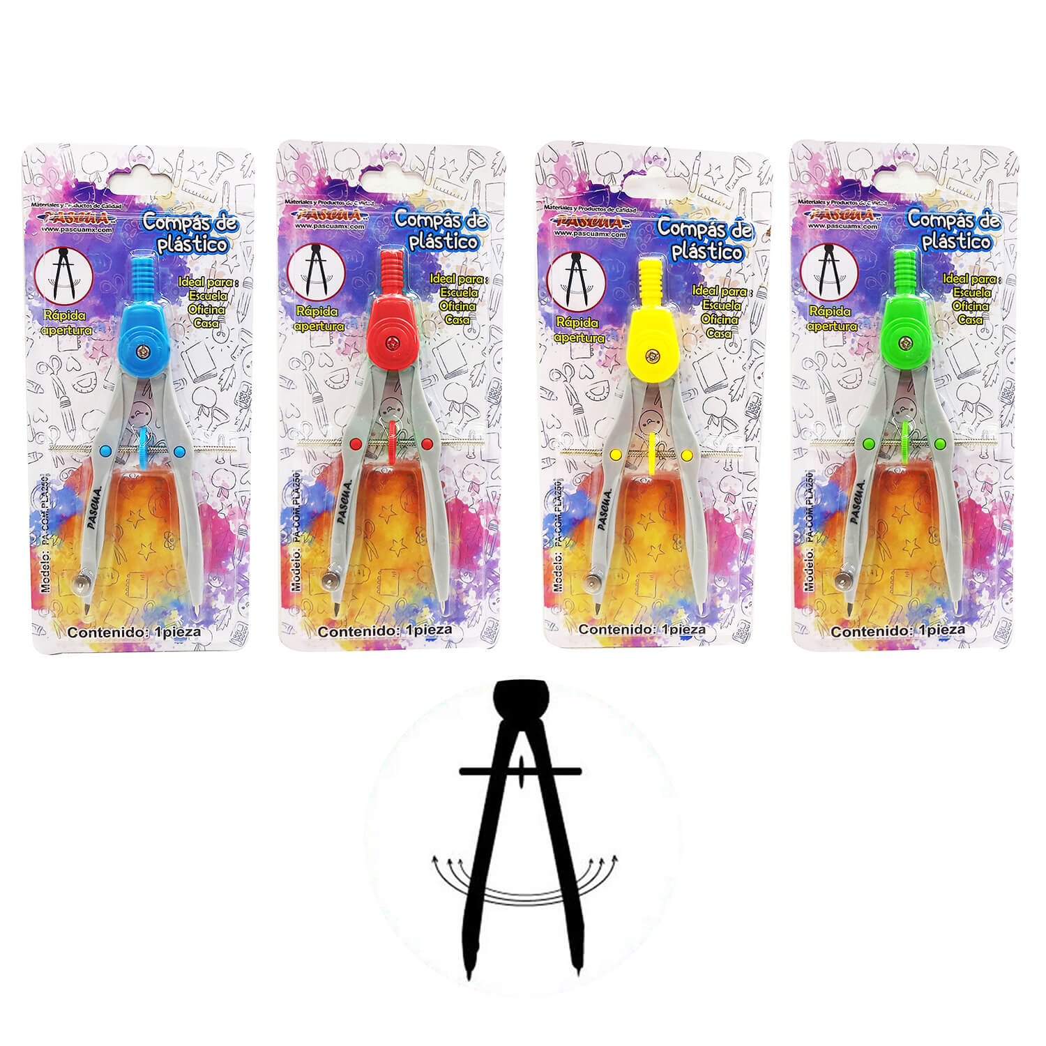 Compas de Precisión de Plástico Blister Pascua – Papelería del Ahorro