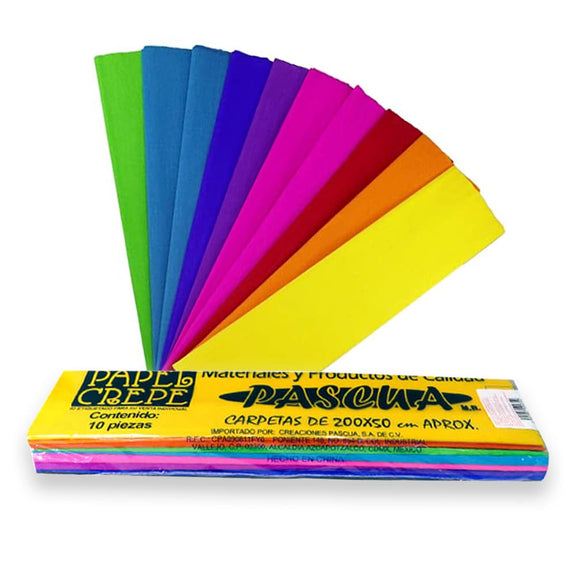 Papel Crepe Surtido Básico 10 piezas Pascua – Papelería del Ahorro