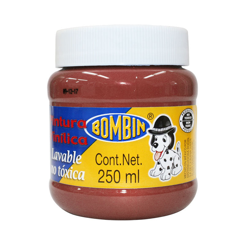 Pintura Vinílica Café Bote 250 ml Bombin – Papelería del Ahorro