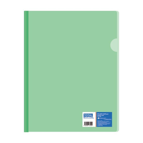 Folder Costilla Plastico T/Carta Verde Neón Total Office | Papelería ...