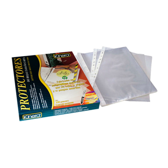 Mica Protectora Carta 100 piezas Kinera – Papelería del Ahorro