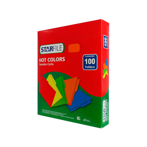 Folder Carta Naranja 1 pieza Hot Colors – Papelería del Ahorro